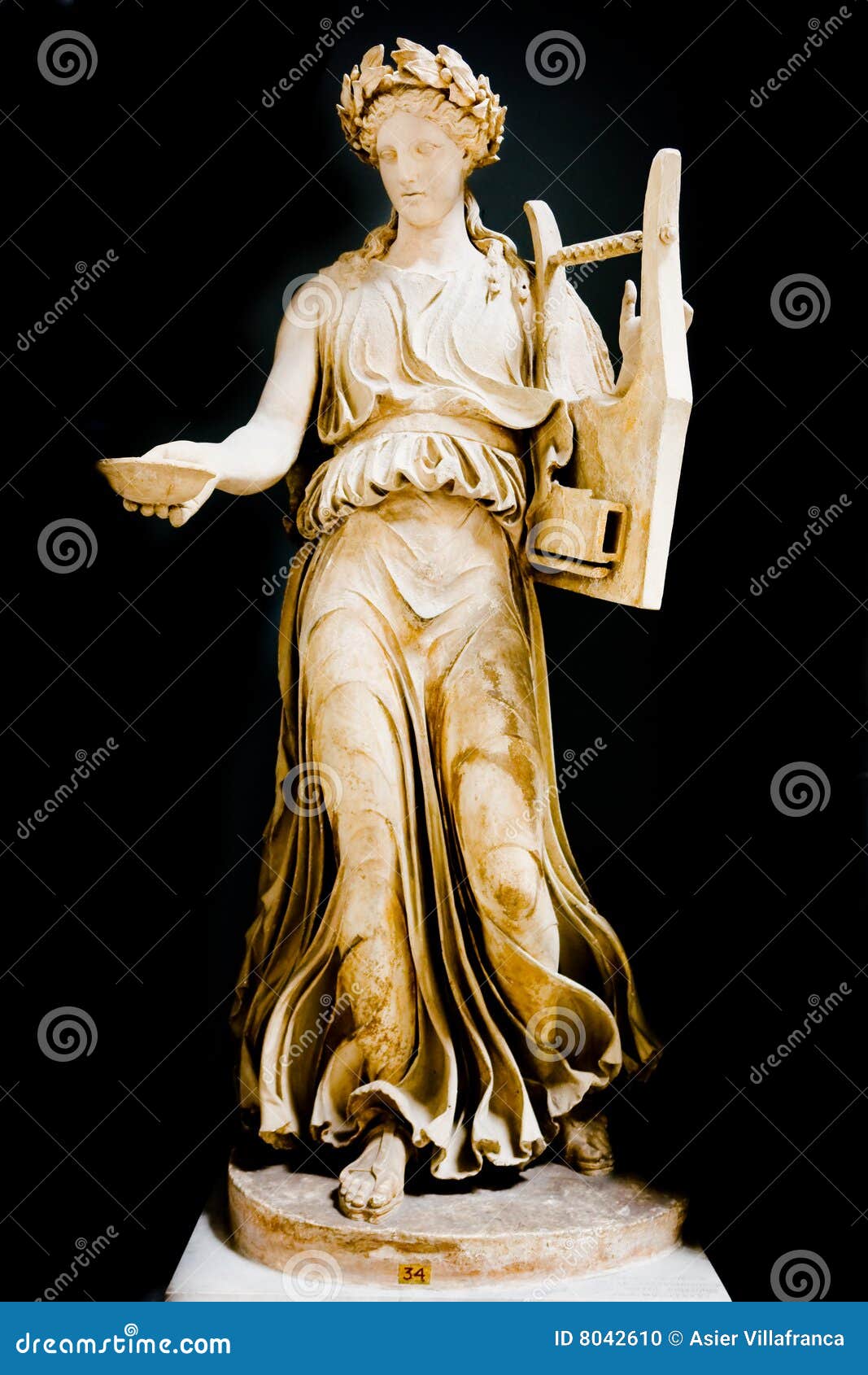 Roman muse of music editorial image. Image of ancient - 8042610