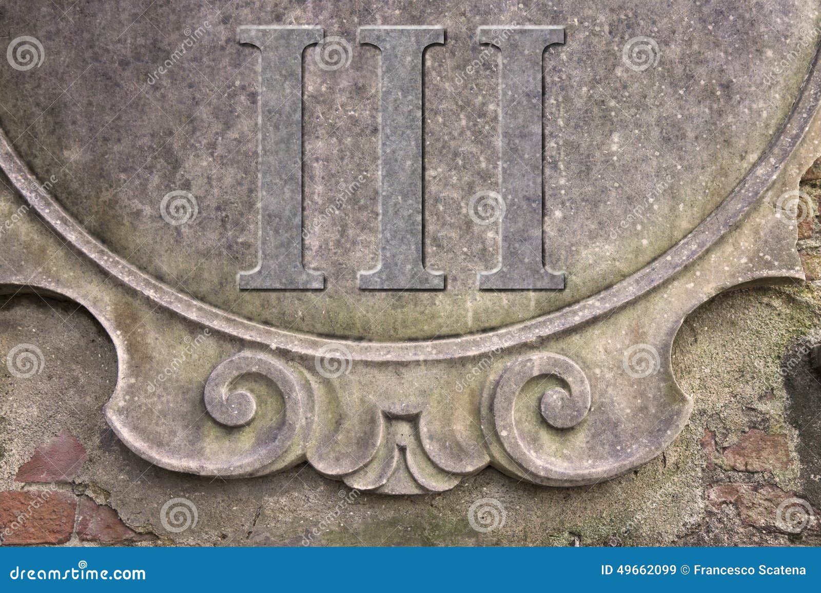 Roman Number Written on Stucco Wall Stock Image - Image of concept ...