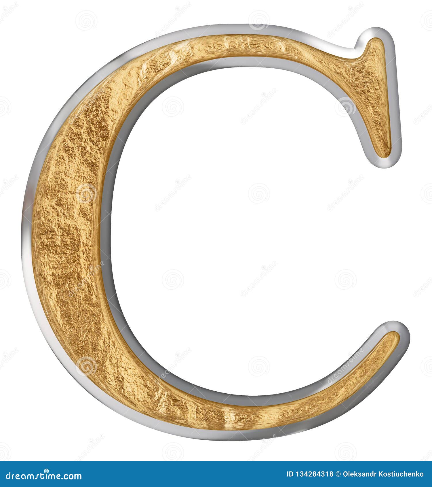 Roman Numeral C, Centum, 100, One Hundred, Isolated on White Background ...