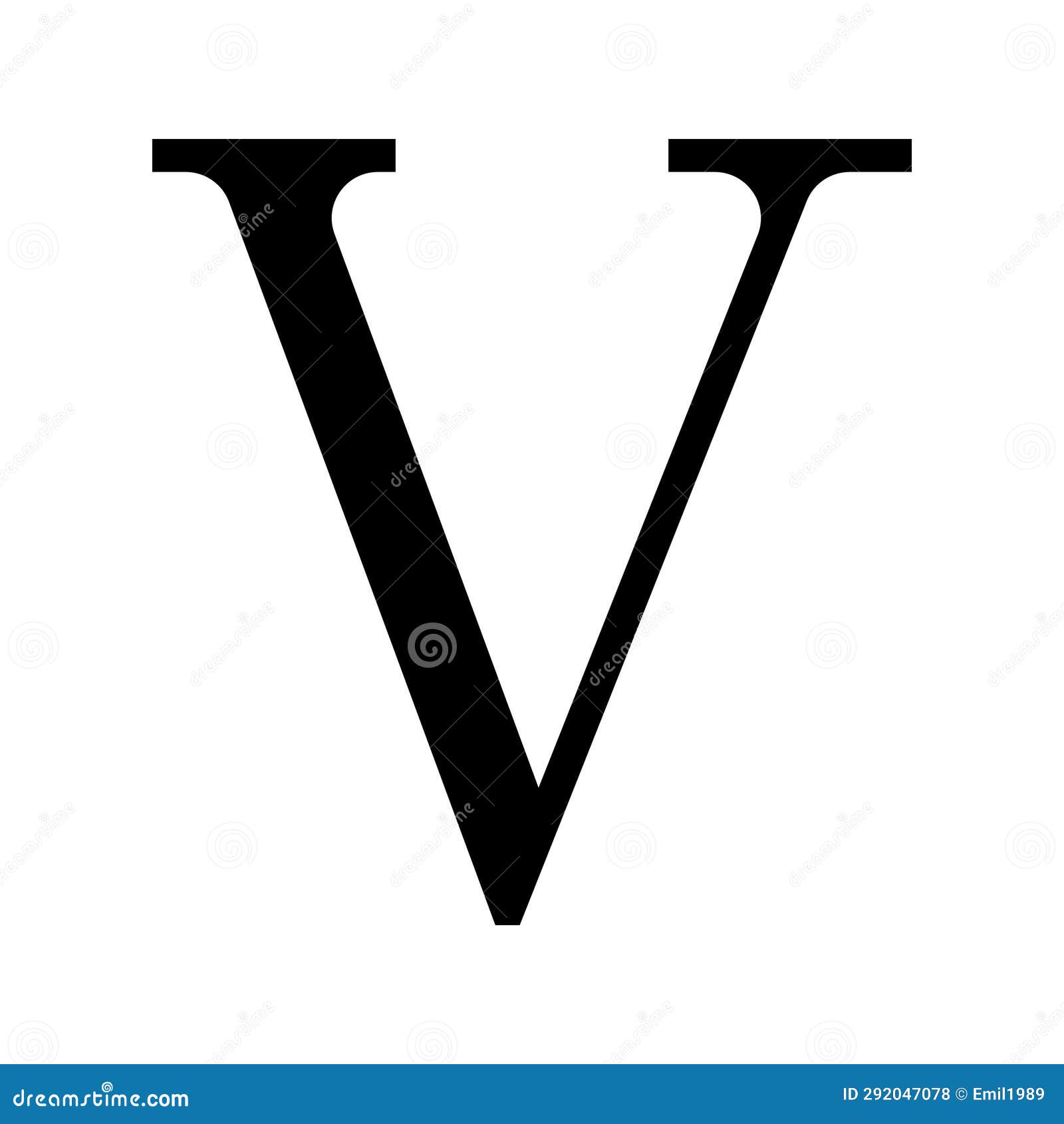 Roman Numeral Number 5 Icon Symbol Stock Vector - Illustration of ...