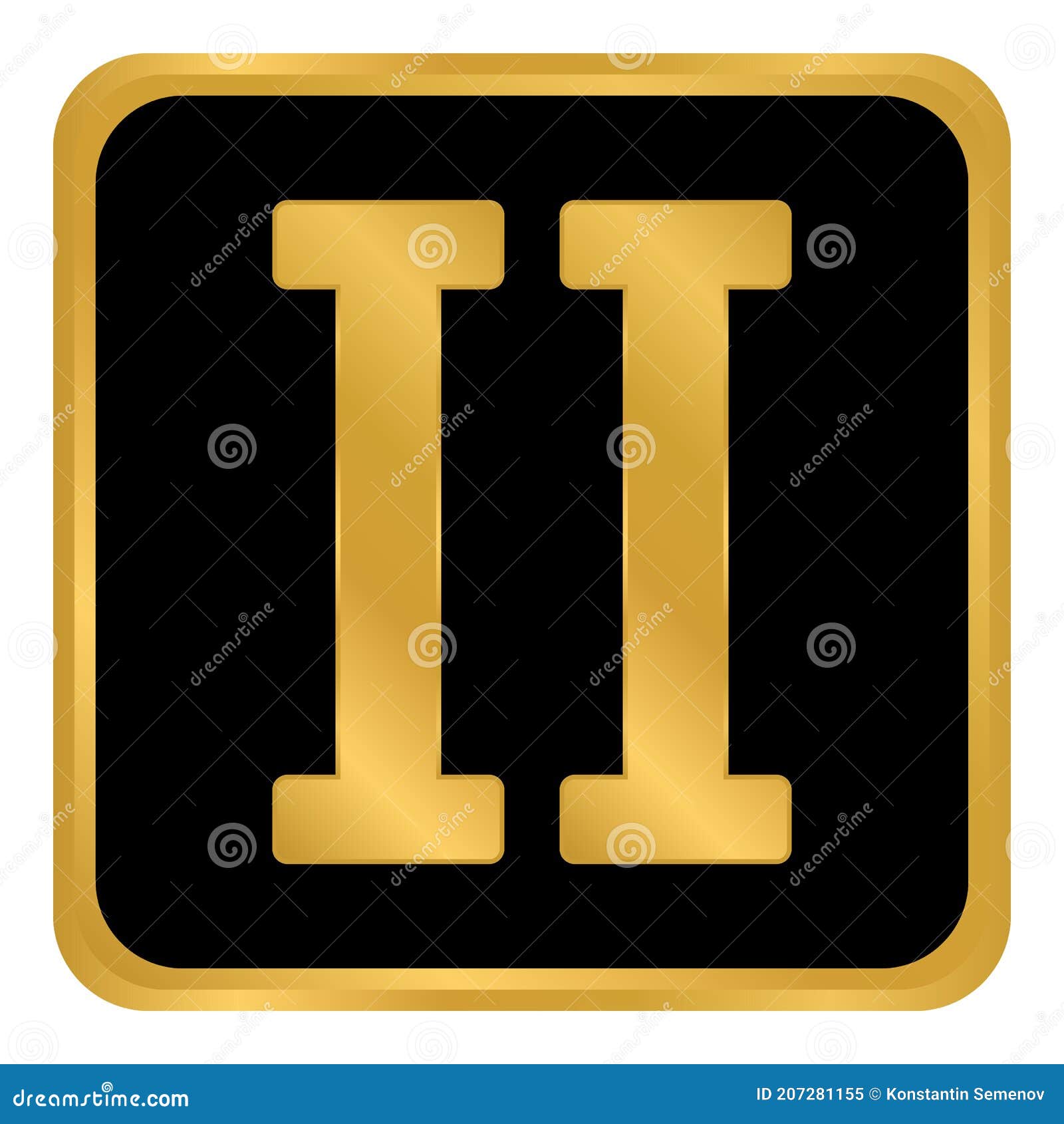 Roman numeral two stock illustration. Illustration of alphabet - 207281155