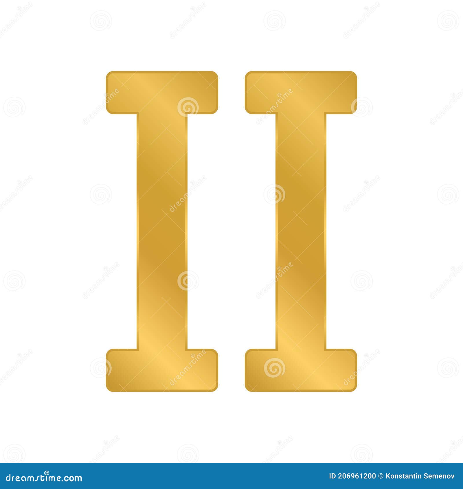 Roman numeral two stock illustration. Illustration of roma - 206961200