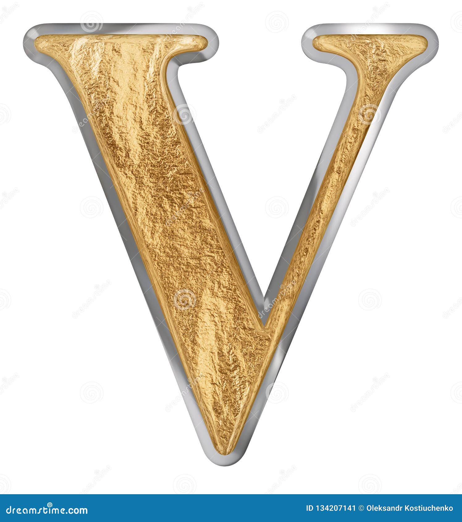 Roman Numeral V, Quinque, 5, Five, Isolated On White Background, 3d ...