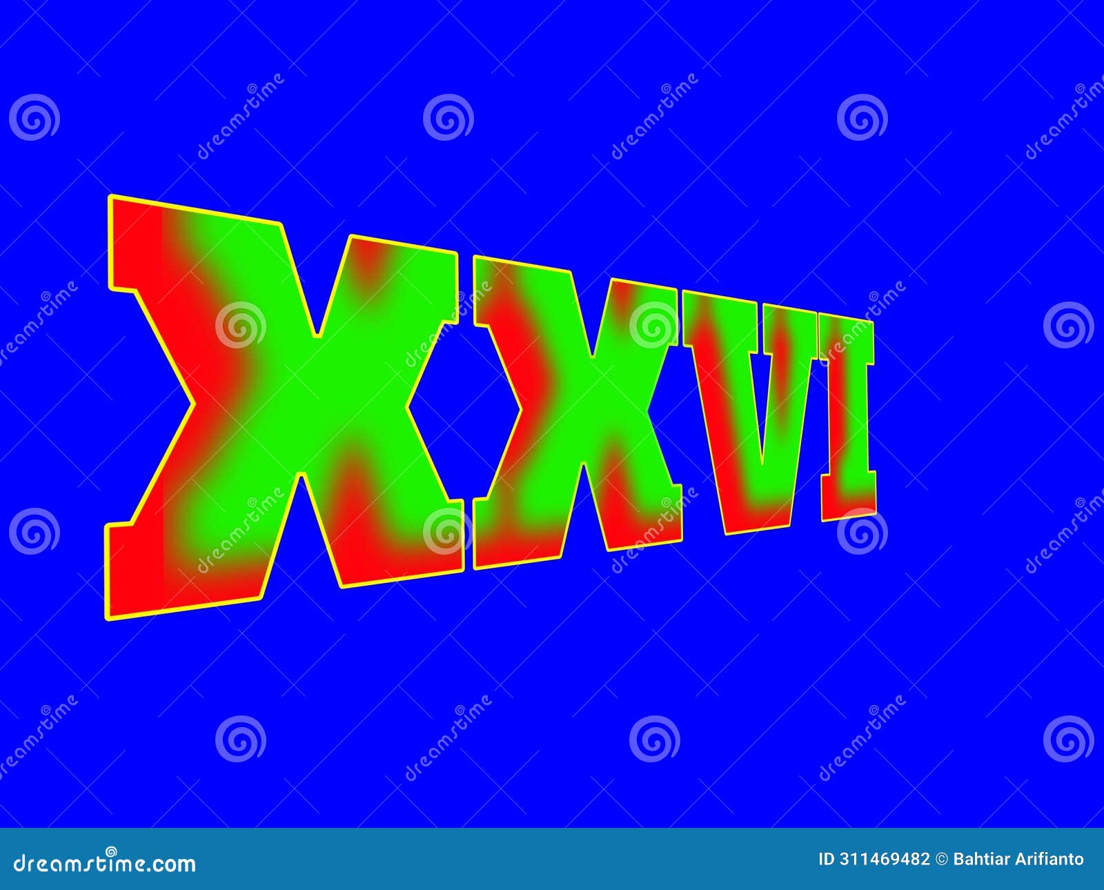 Roman Numeral 26 in Various Colors Stock Illustration - Illustration of ...