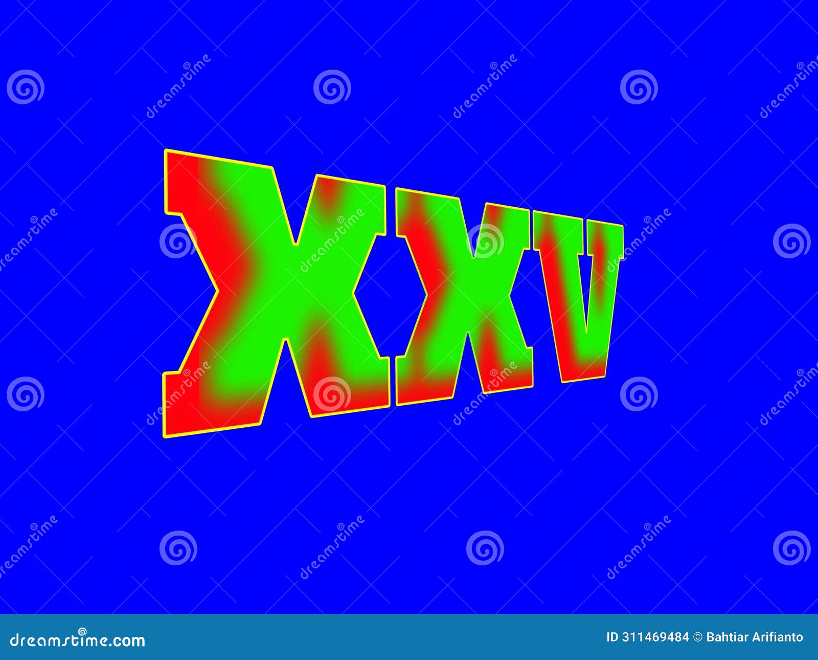 Roman Numeral 25 in Various Colors Stock Illustration - Illustration of ...