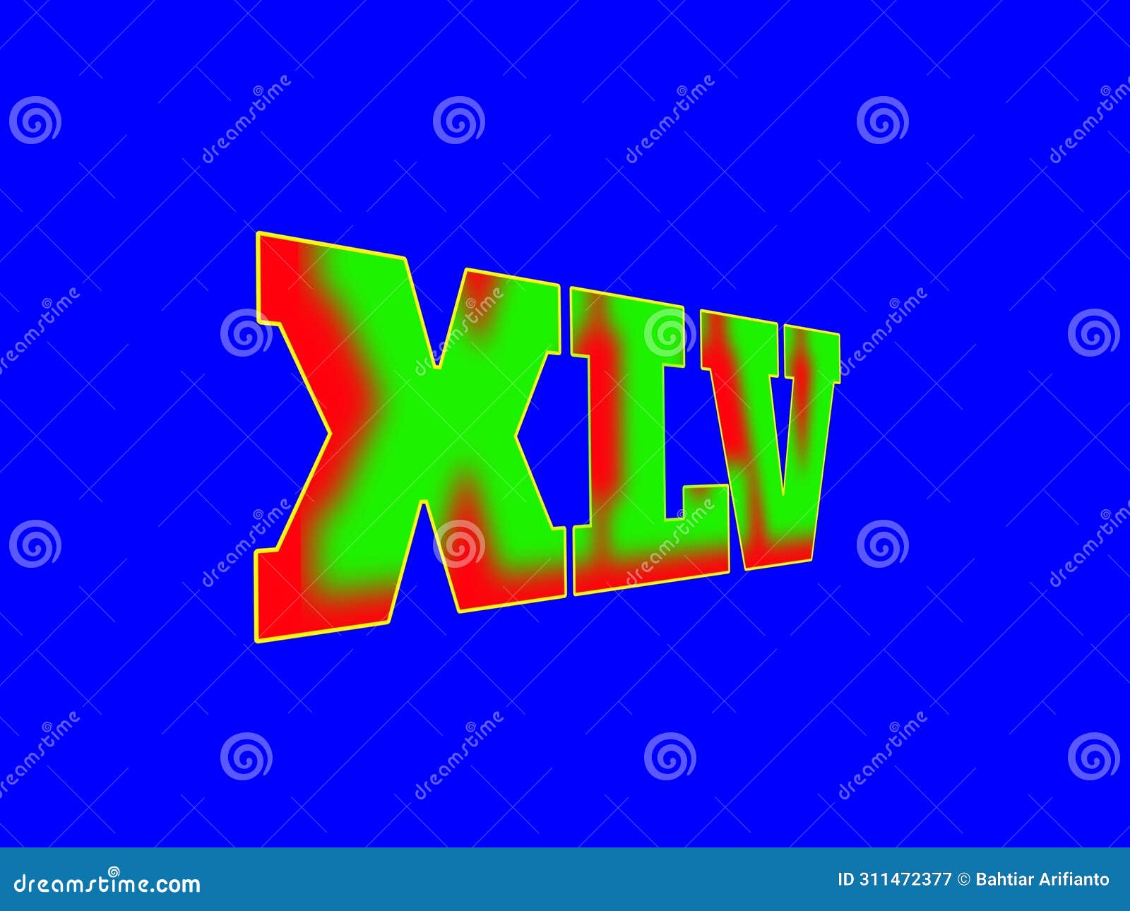 Roman Numeral 45 in Various Colors Stock Illustration - Illustration of ...