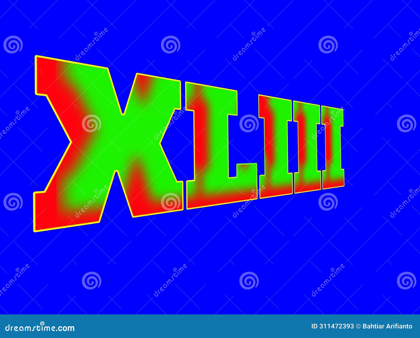 Roman Numeral 43 in Various Colors Stock Illustration - Illustration of ...