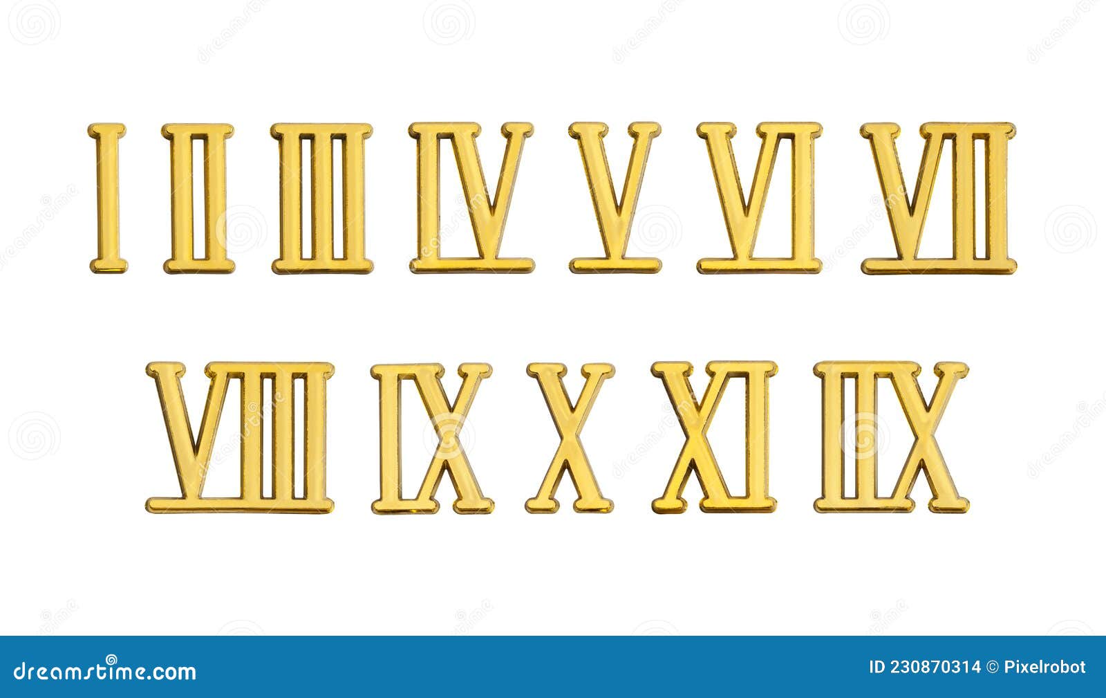 Roman Numerals stock photo. Image of gold, roman, text - 230870314