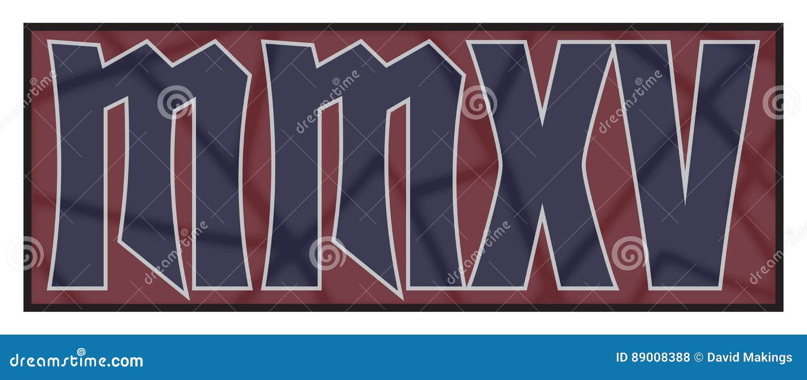 2015 in Roman Numerals Logo Stock Abbildung - Illustration von zeichen ...