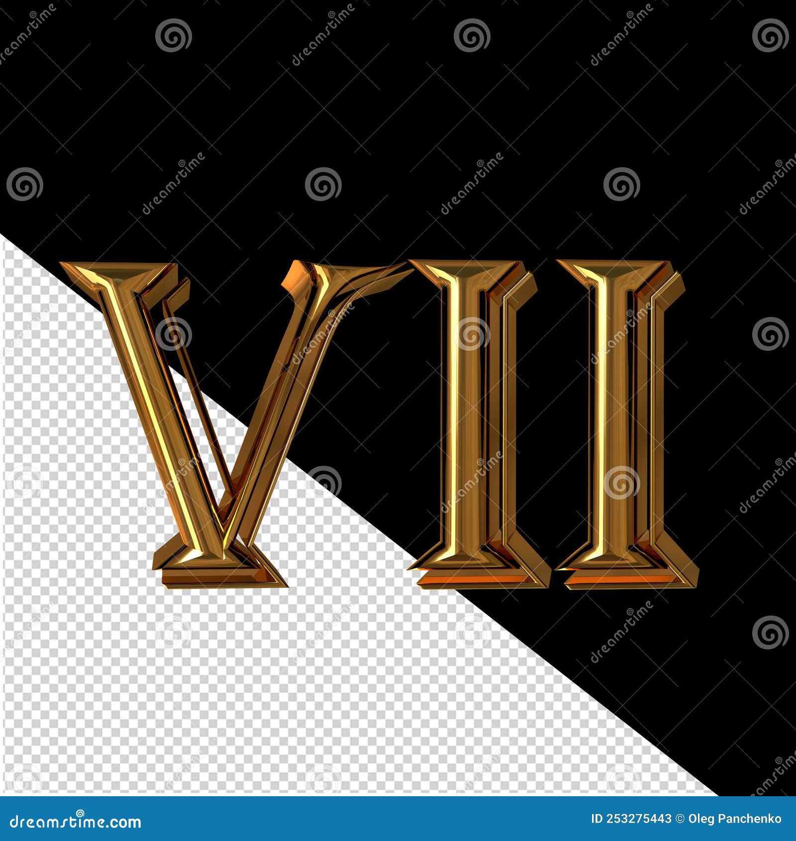 Roman Numerals Made of Gold Stock Vector - Illustration of alphabet ...