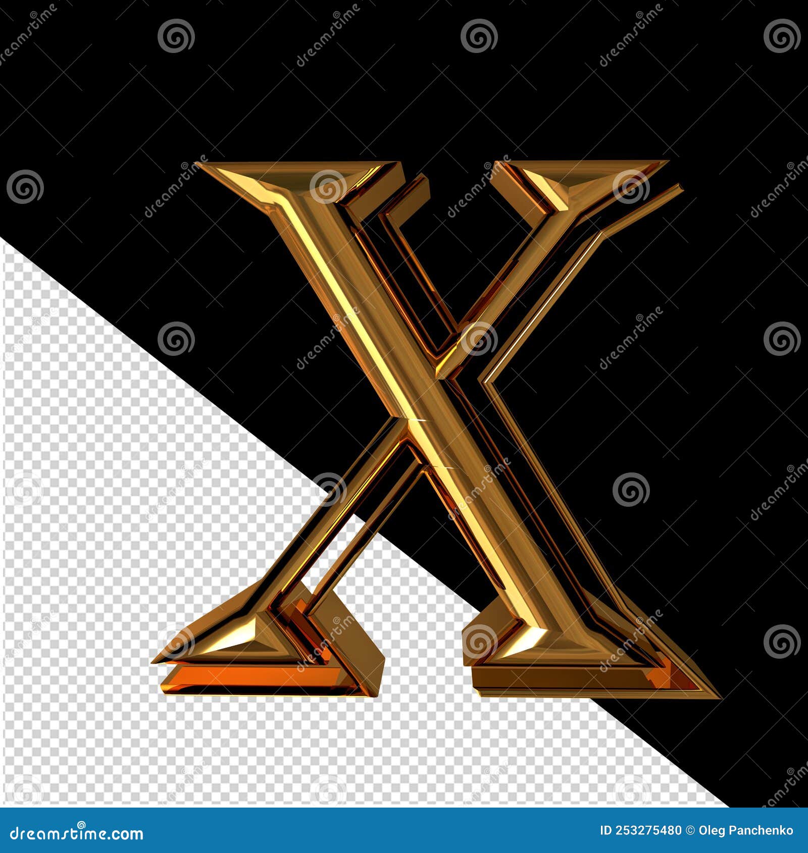 Roman Numerals Made of Gold Stock Vector - Illustration of isolated ...