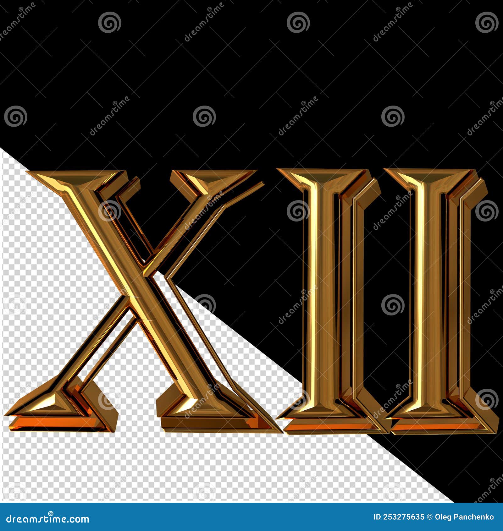 Roman Numerals Made of Gold Stock Vector - Illustration of design, math ...