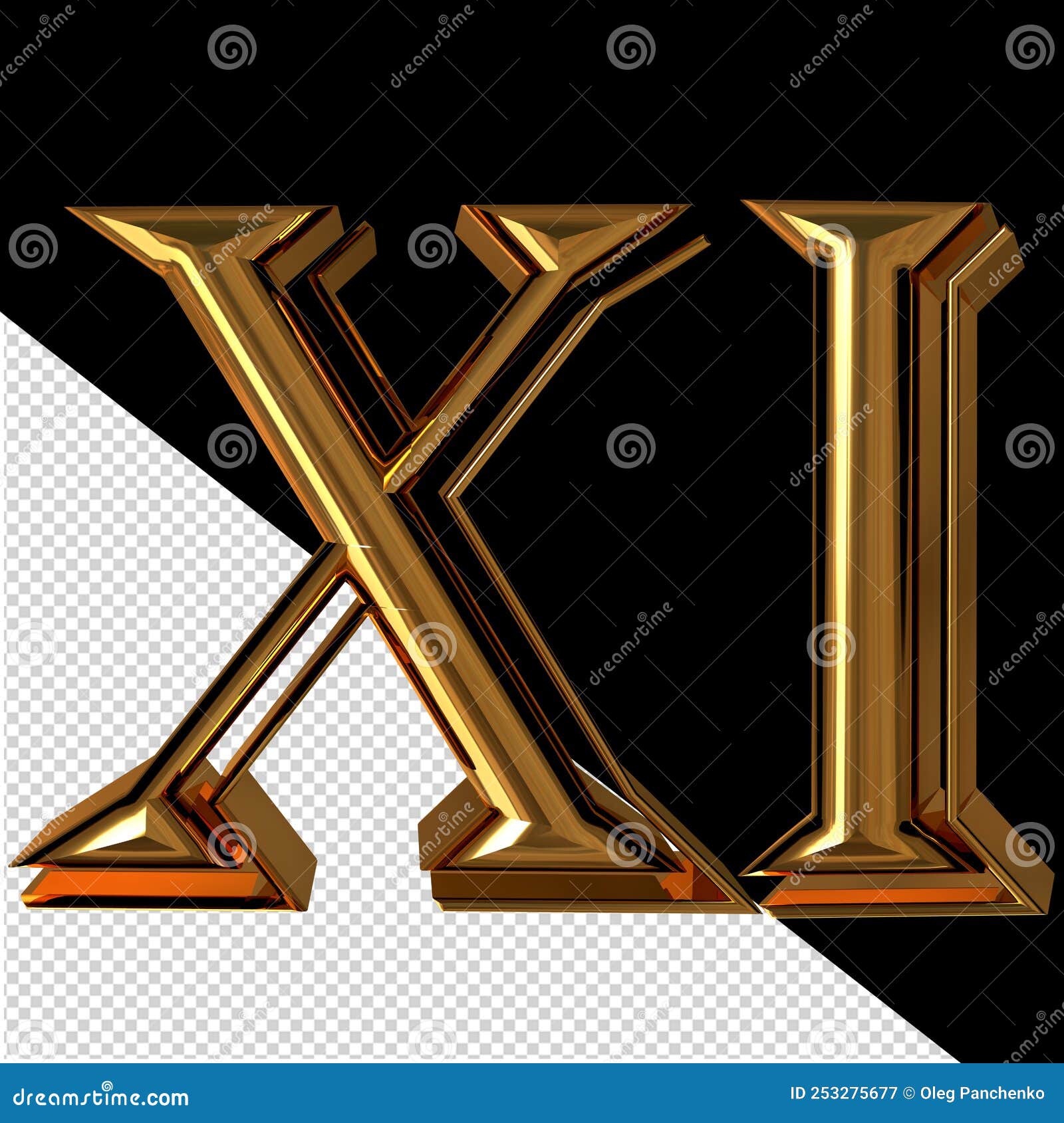 Roman Numerals Made of Gold Stock Vector - Illustration of style ...