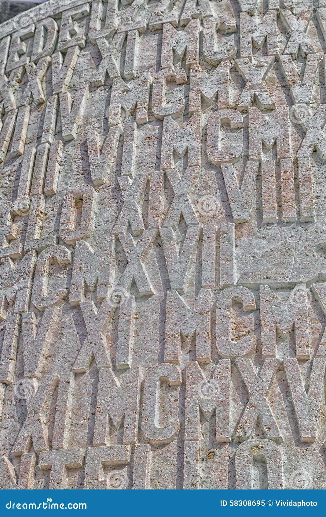 Roman Numerals Set in Stone Stock Image - Image of relief, column: 58308695