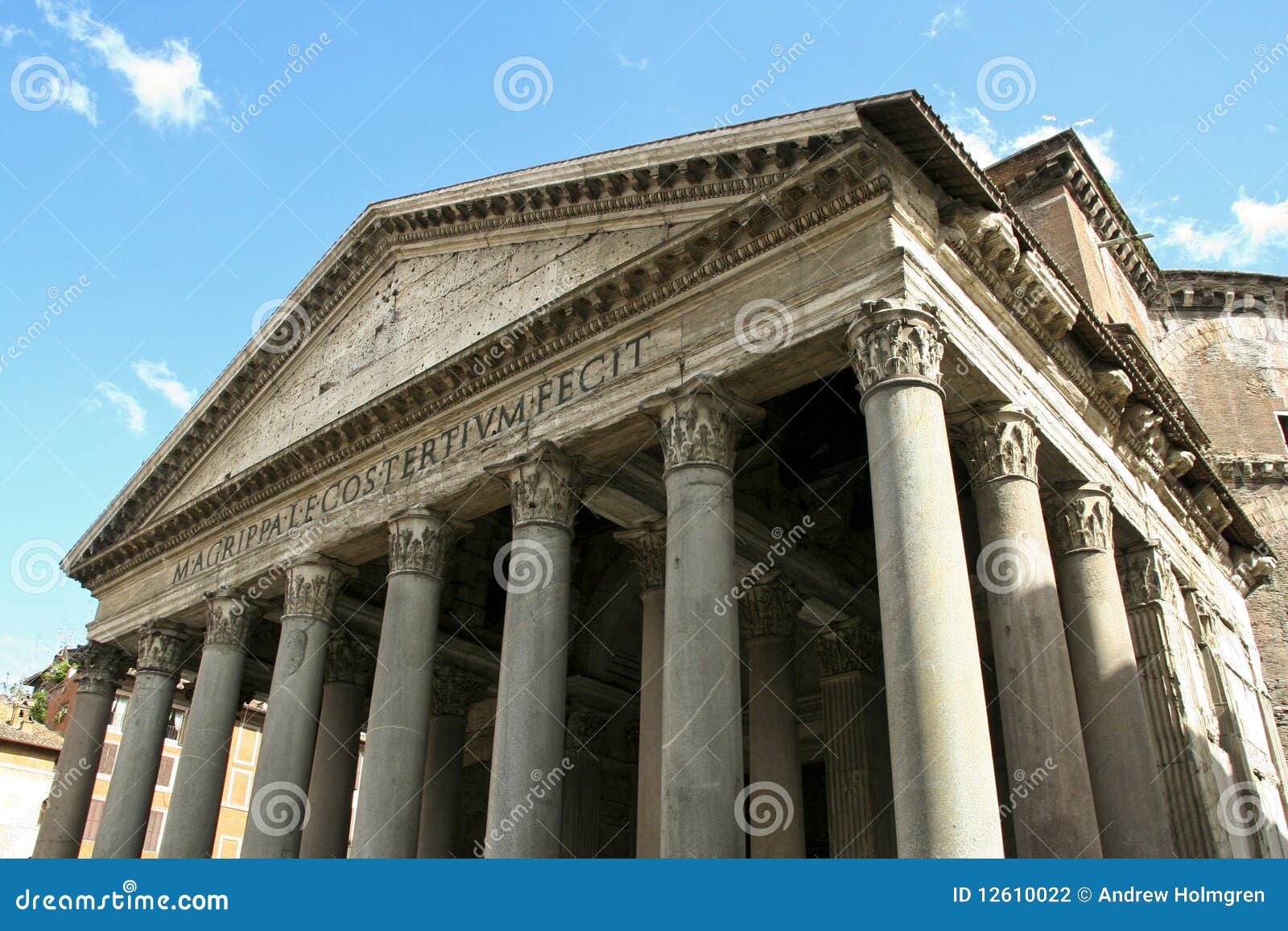Roman Pantheon stock photo. Image of facade, italy, exterior - 12610022