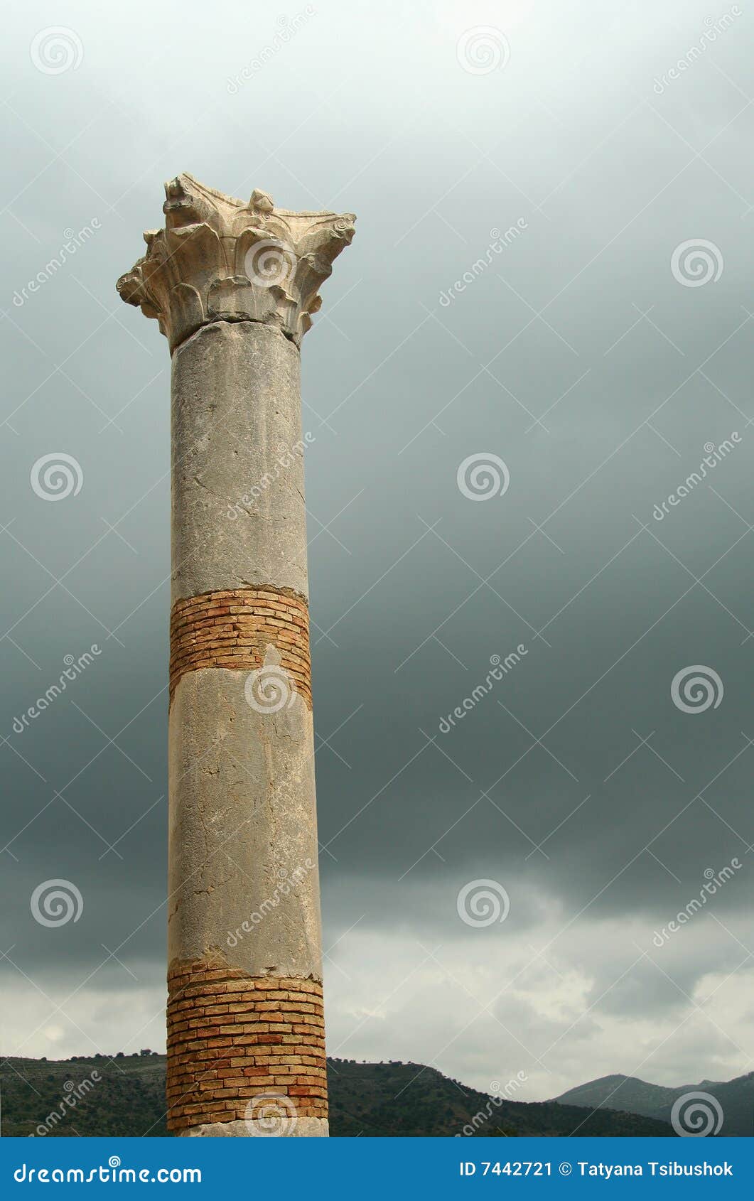 Roman pillar stock image. Image of travel, history, antiquity - 7442721
