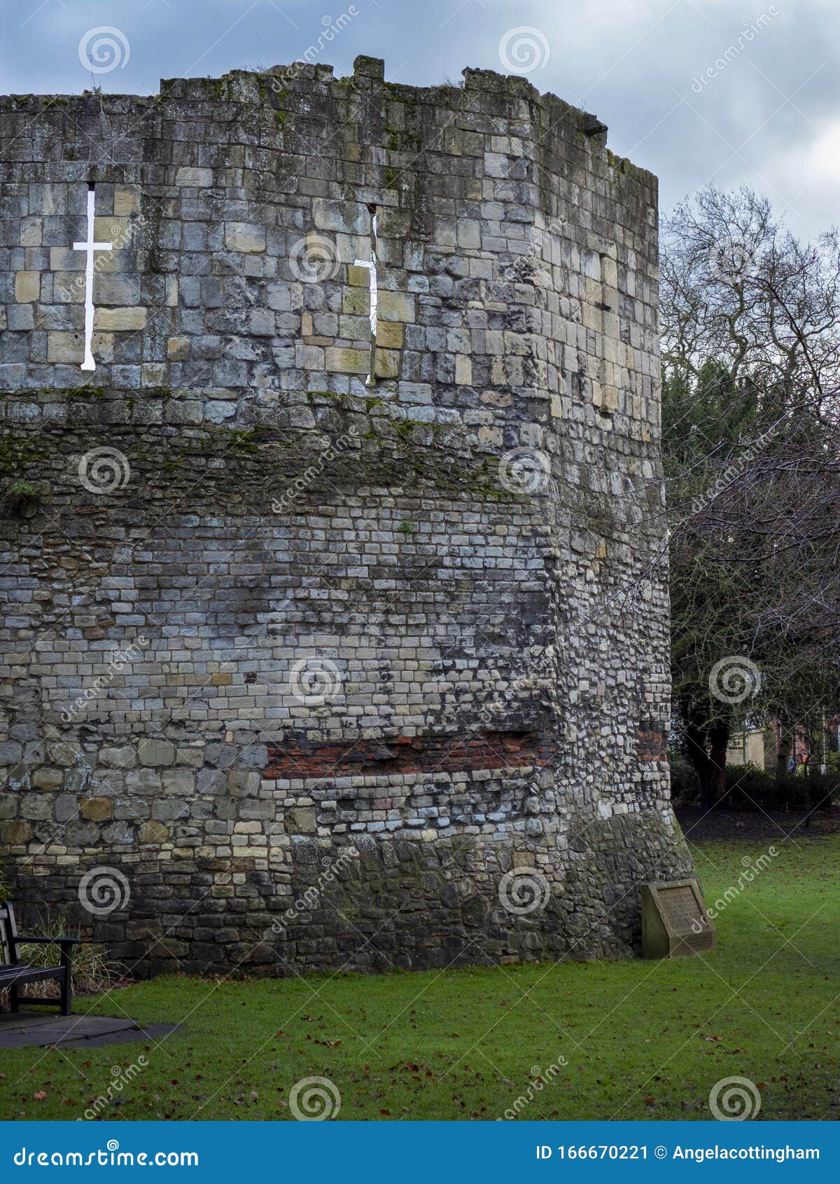 Multangular Tower in the Museum Gardens, York, England Stock Image ...