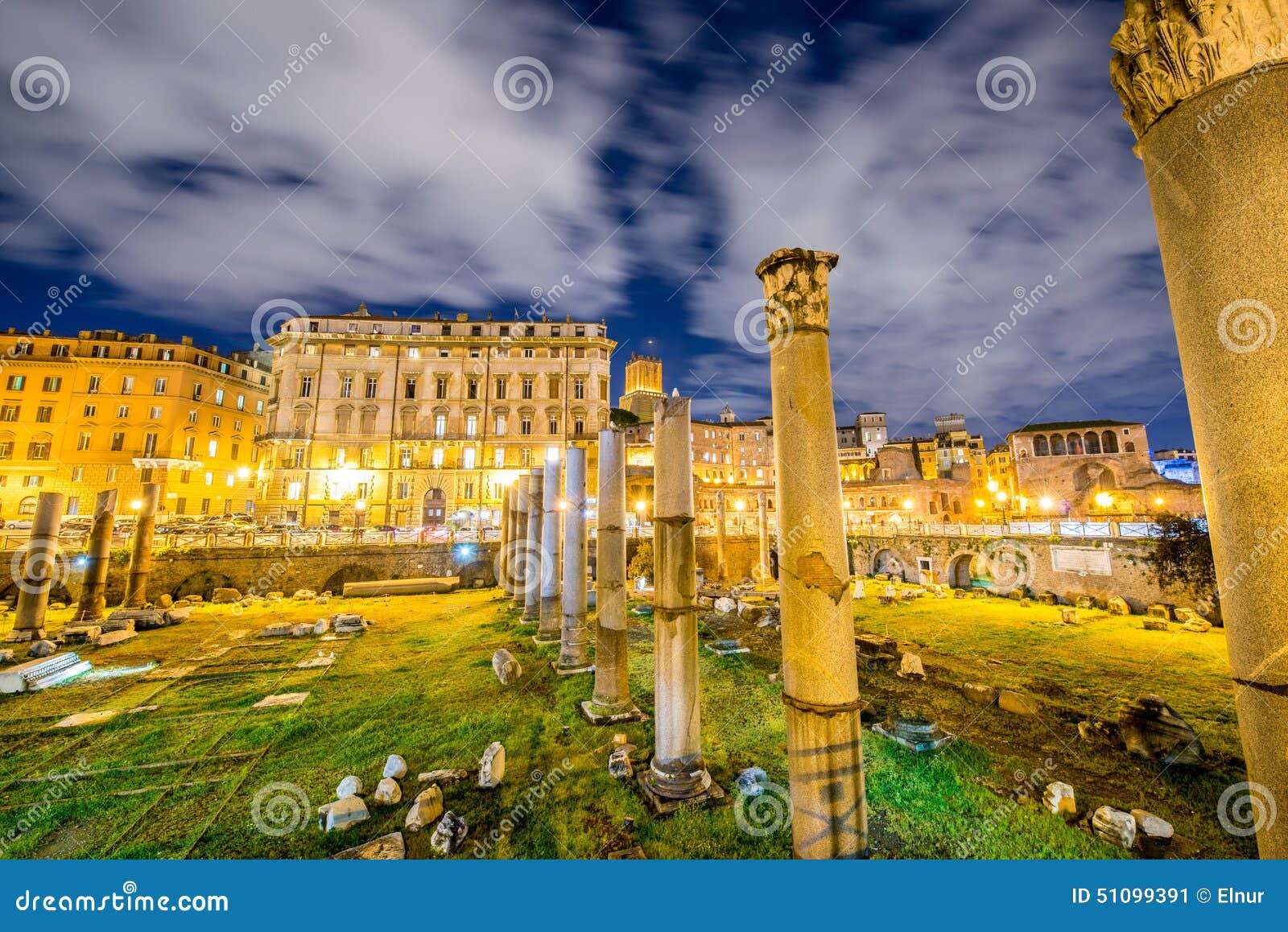 Roman Ruines during Evening Hours Stock Image - Image of evening ...