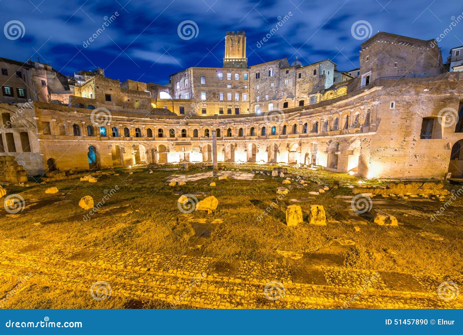 Roman Ruines during Evening Hours Stock Photo - Image of city, hours ...