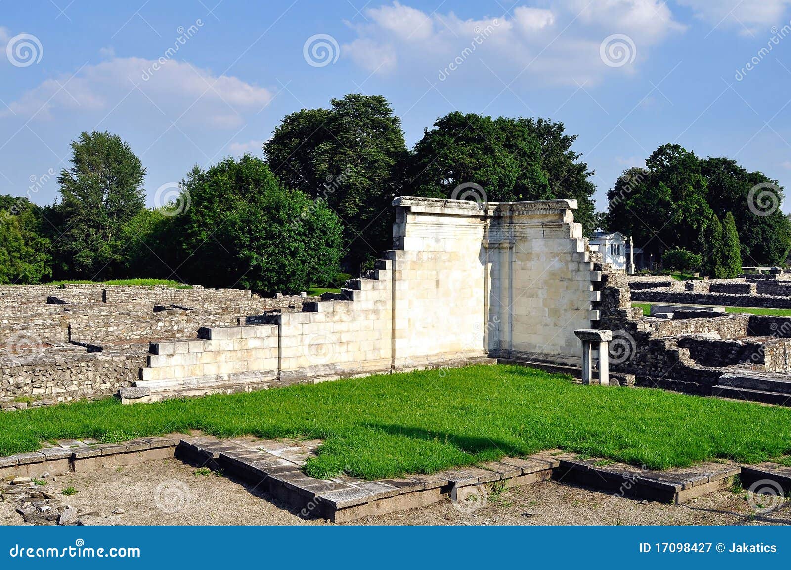 Roman ruins in Budapest stock image. Image of building - 17098427