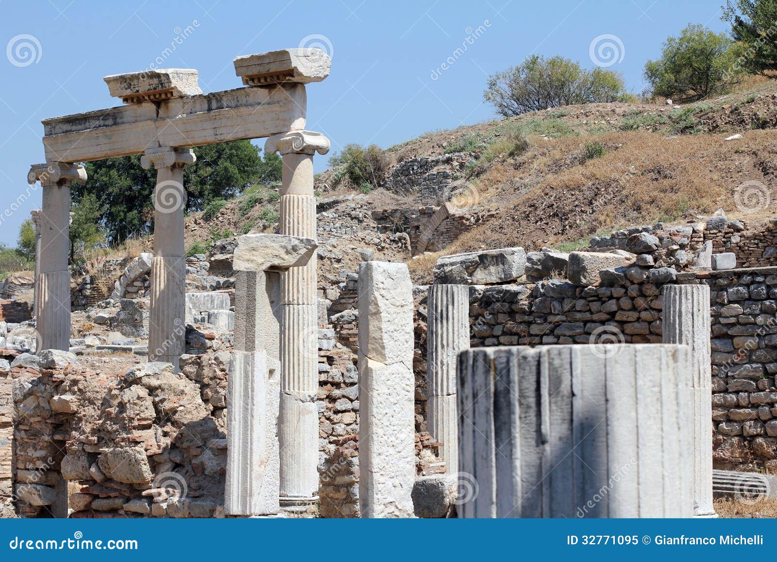 Roman Ruins in Ephesus - Turkey Stock Image - Image of city, idyllic ...