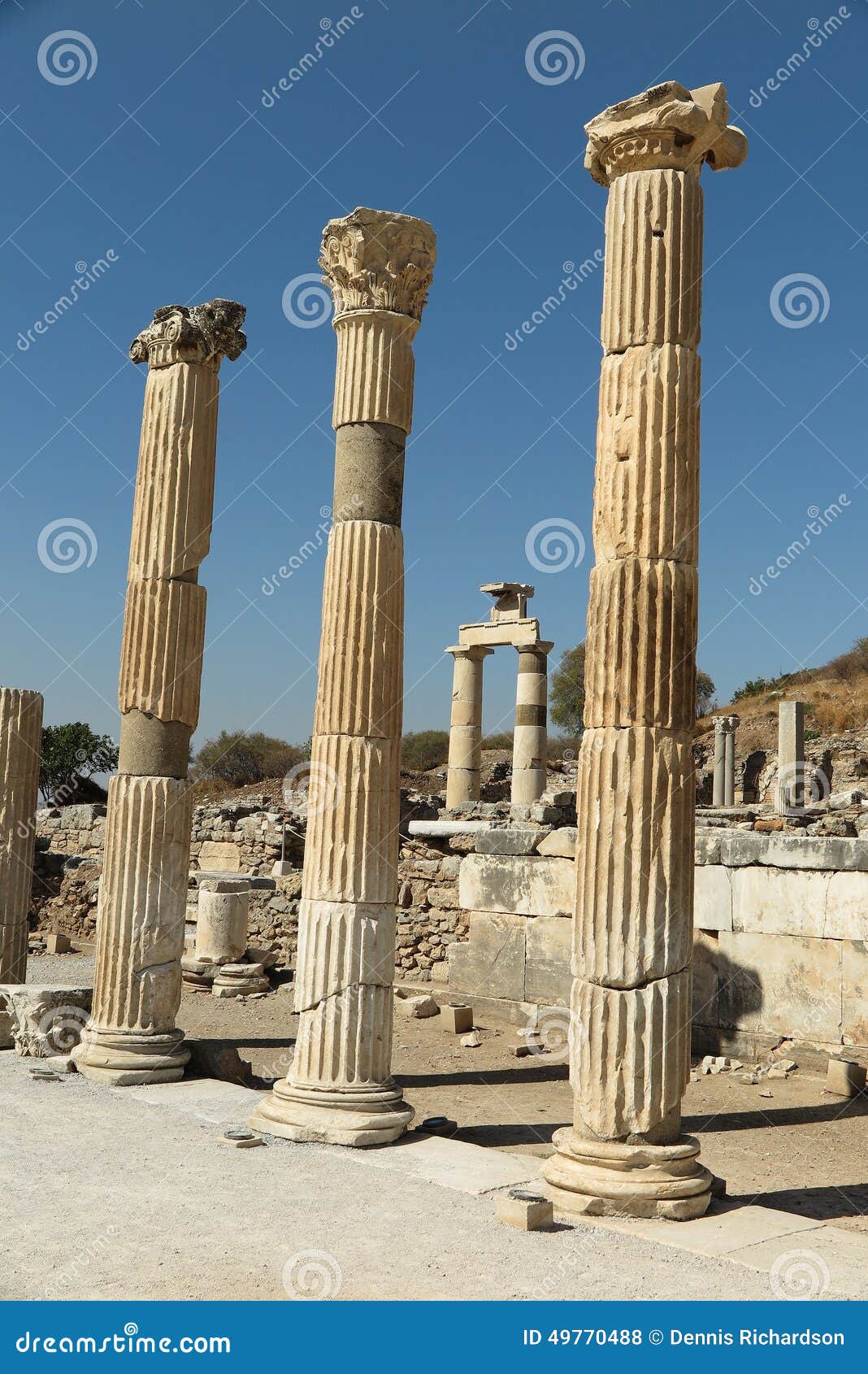 Roman Ruins at Ephesus, Turkey Stock Photo - Image of asia, column ...