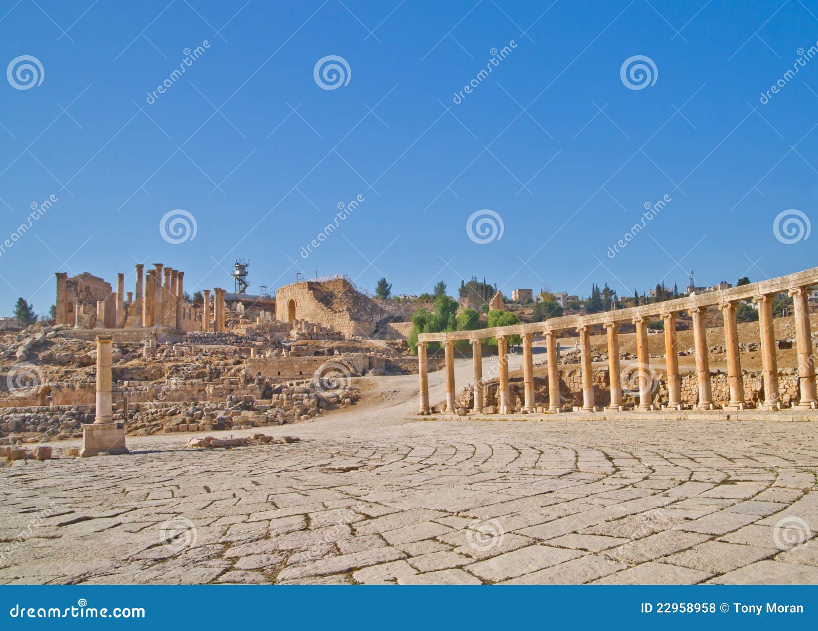 Roman Ruins in Jerash, Jordan Stock Photo - Image of hippodrome ...