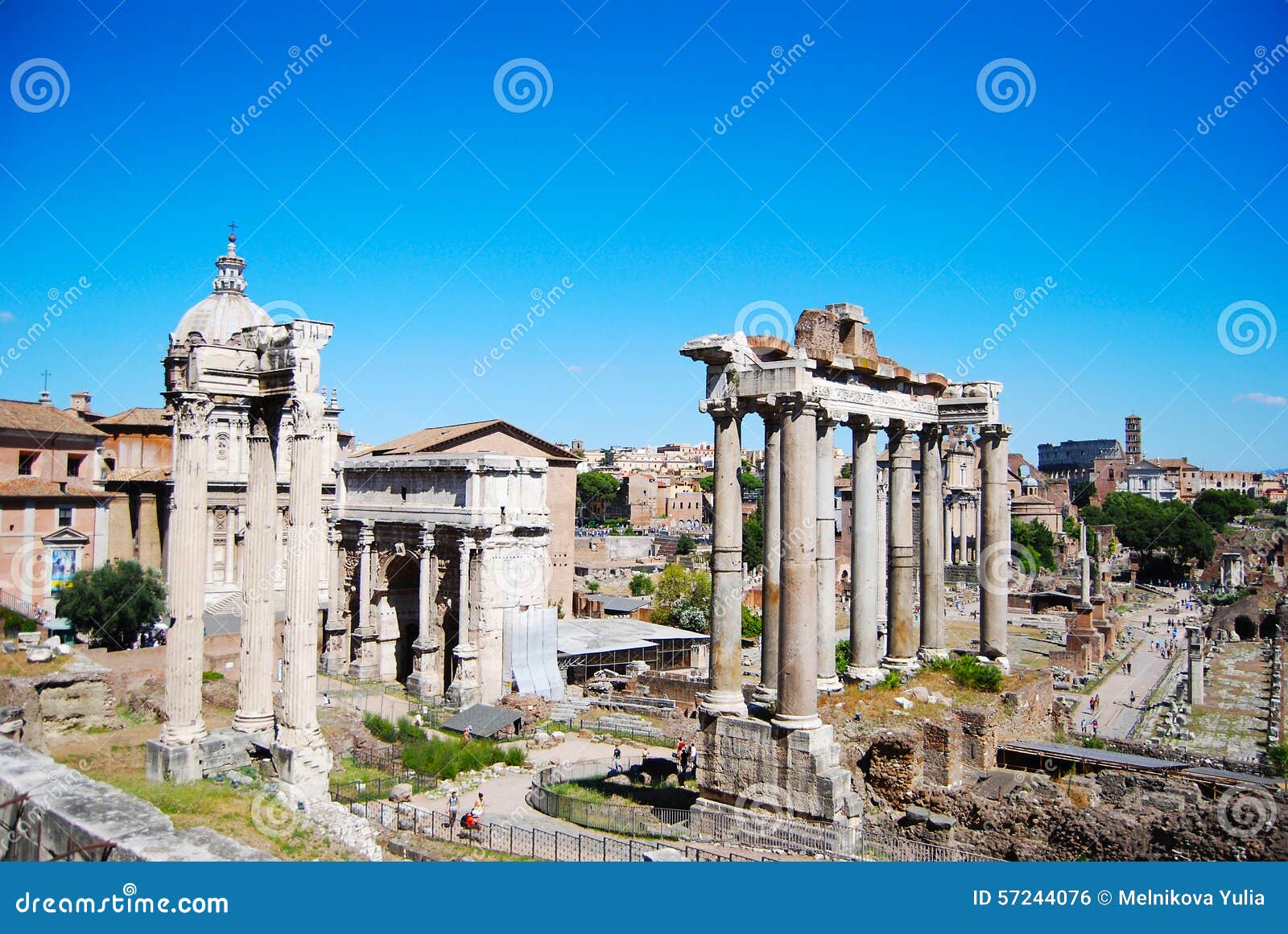 Roman ruins in Rome, Forum editorial photo. Image of destination - 57244076