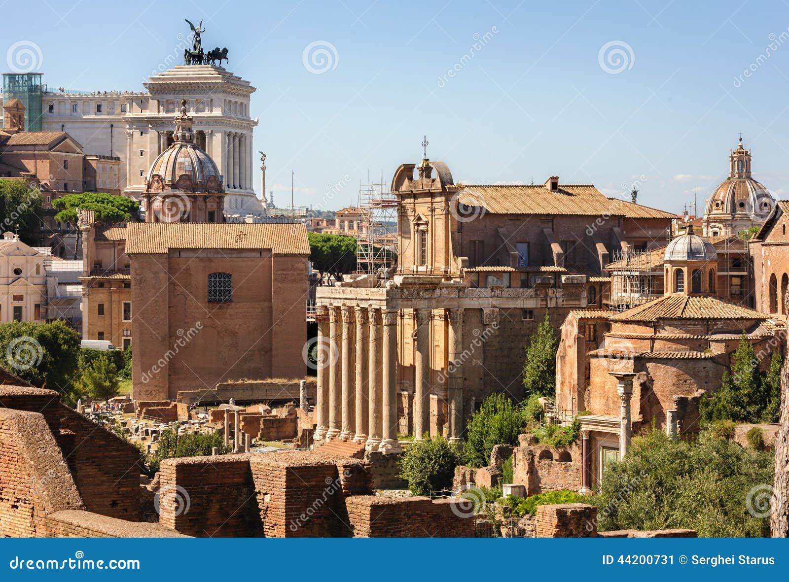 Roman ruins in Rome, Forum stock image. Image of antique - 44200731