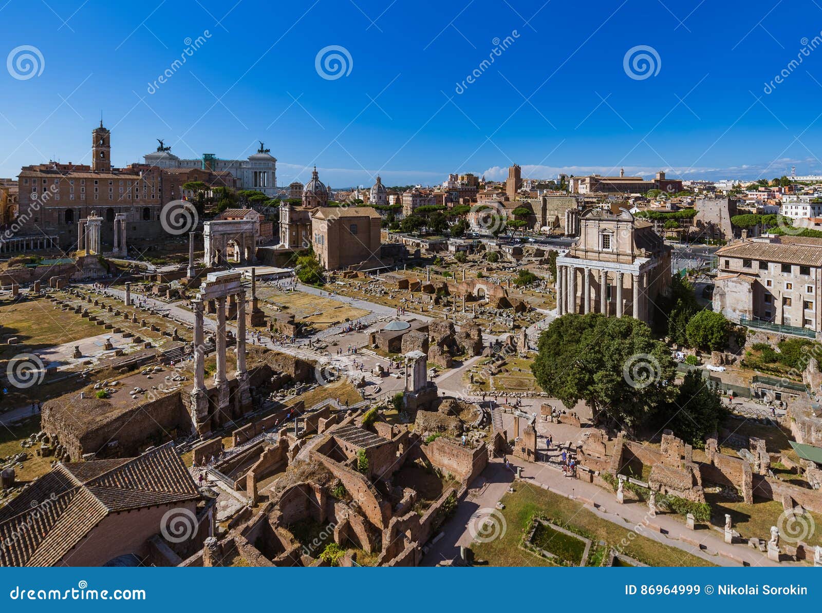 Roman ruins in Rome Italy stock image. Image of antique - 86964999