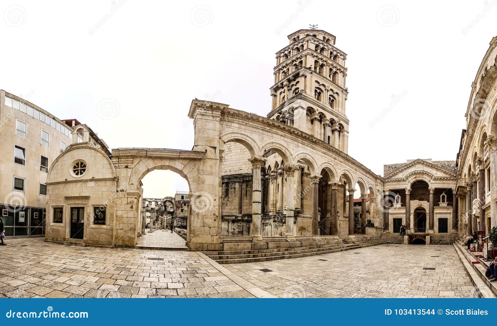 Panoramic View of Roman Ruins in Croatia - Split Stock Photo - Image of ...