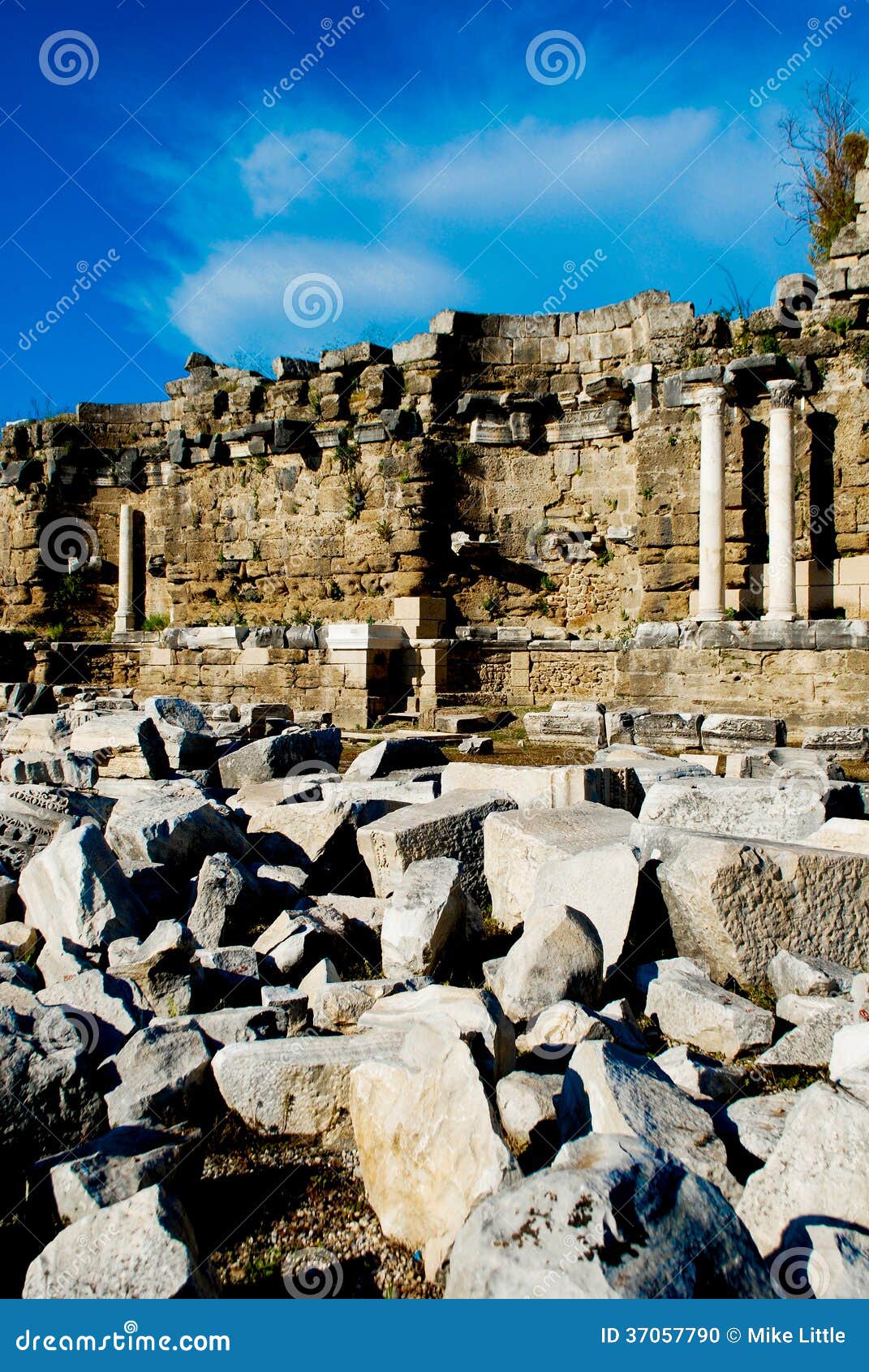 Roman Ruins in Turkey stock photo. Image of coast, marble - 37057790