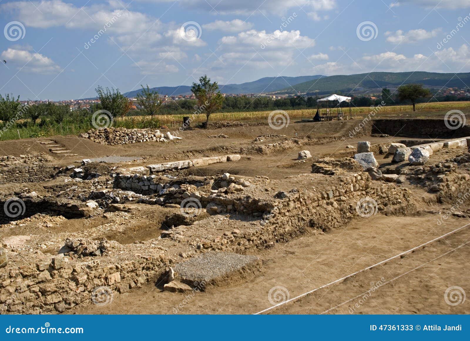 Roman Ruins, Ulpiana, Kosovo Stock Image - Image of professor, ancient ...