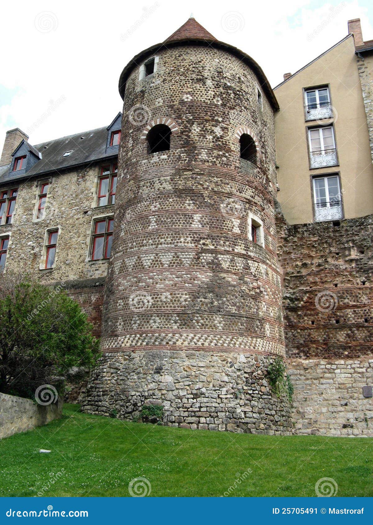 Roman s wall in Le Mans stock image. Image of empire - 25705491