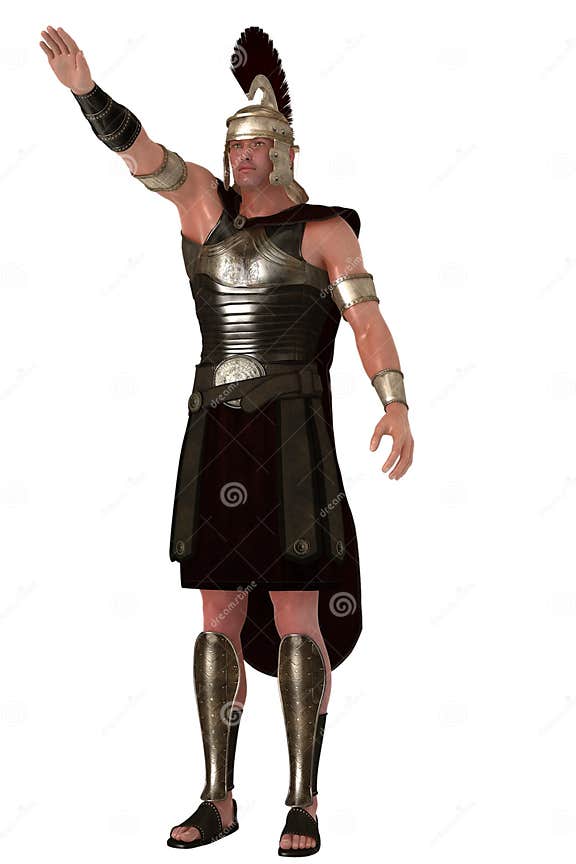 Roman salute stock photo. Illustration of warrior, isolated - 26436148
