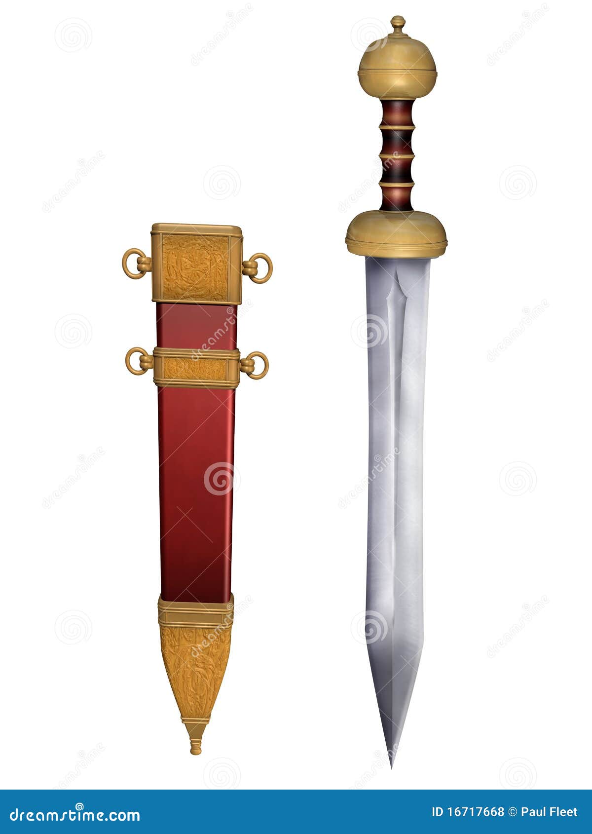 Roman scabbard för gladius stock illustrationer. Illustration av skida ...