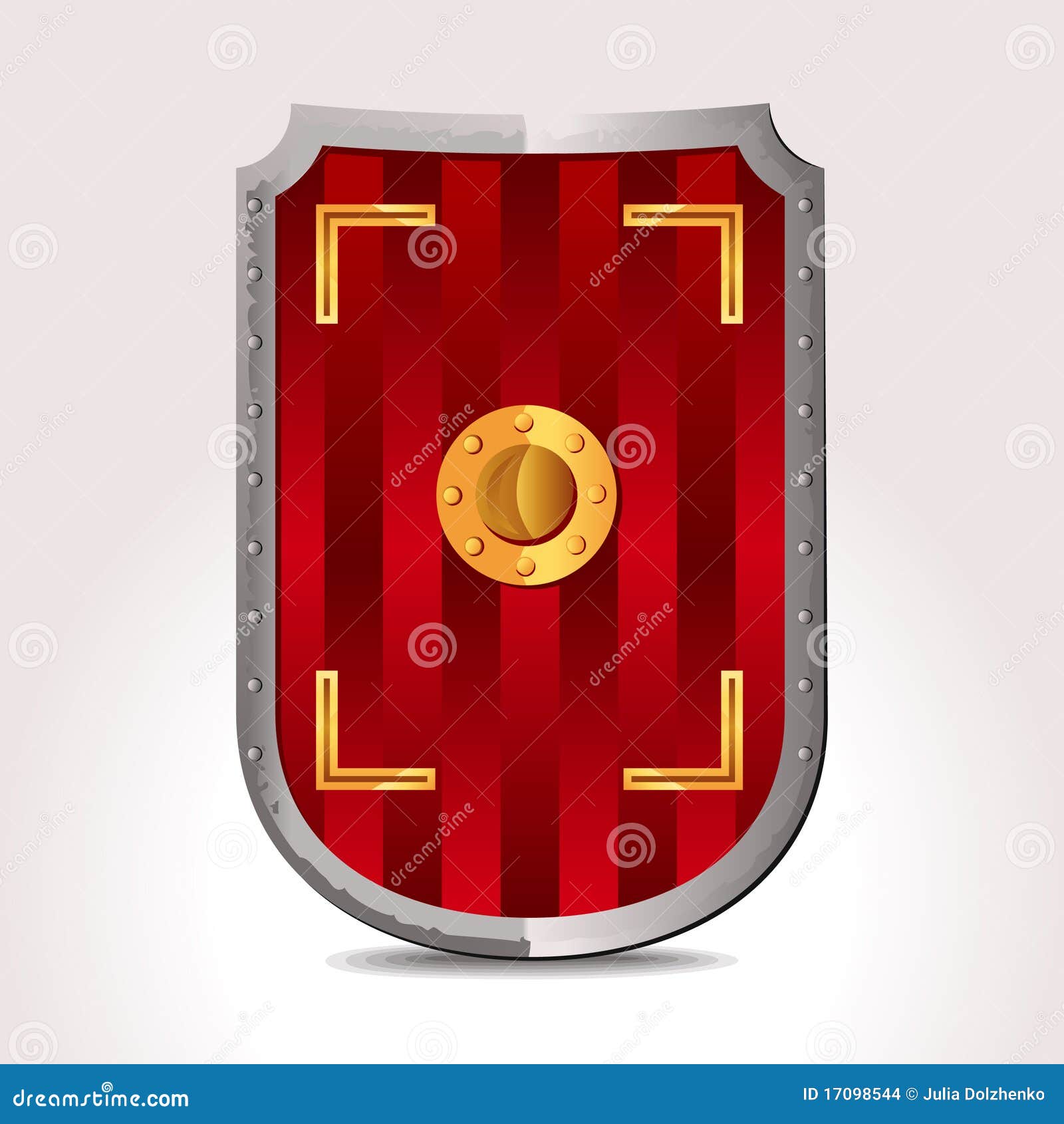 Roman Shield stock vector. Illustration of defense, isolated - 17098544