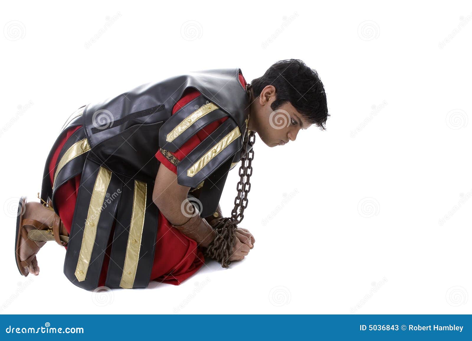 Roman Soldier in chains stock image. Image of indian, bracers - 5036843