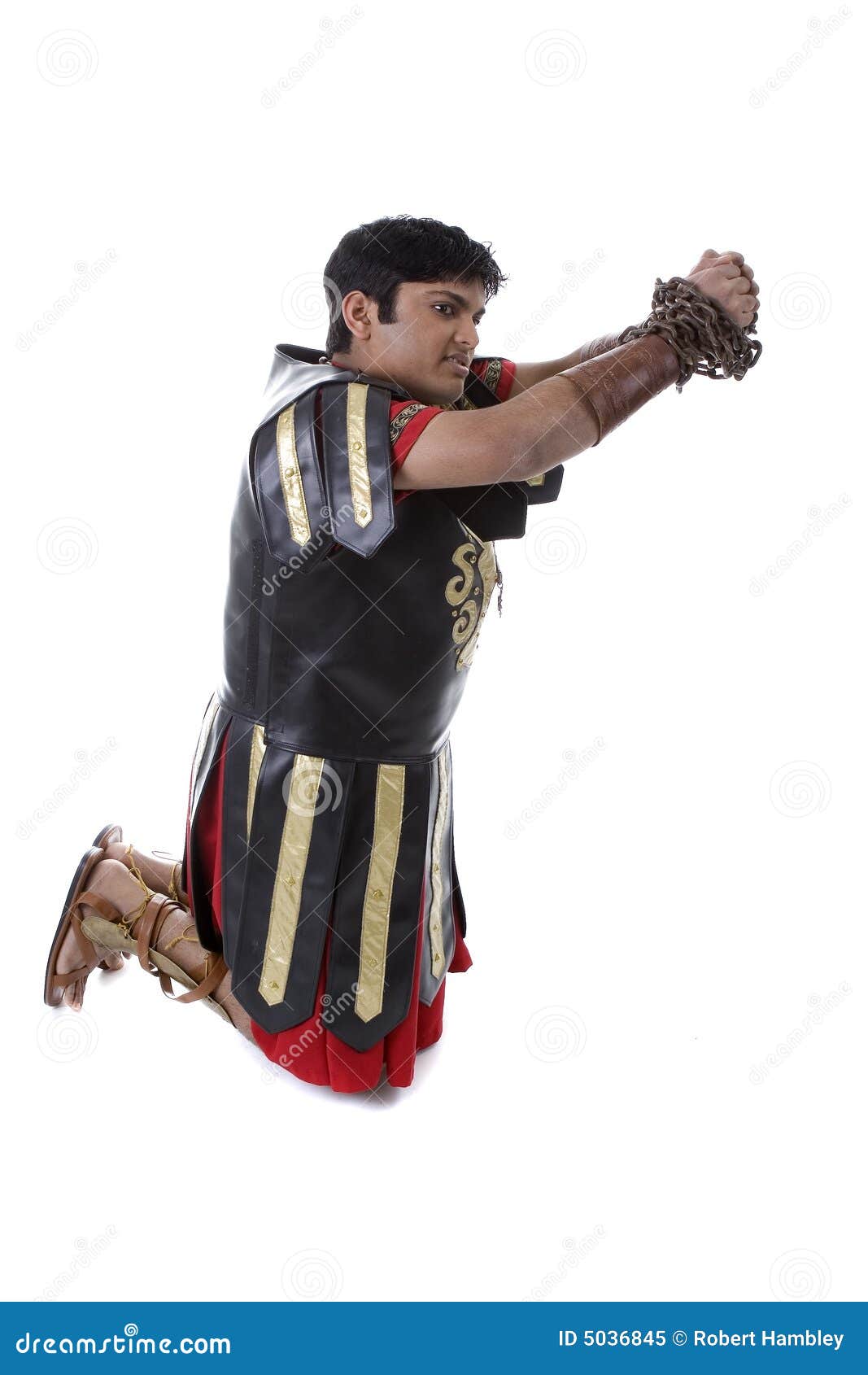 Roman soldier in chains stock image. Image of roman, ties - 5036845