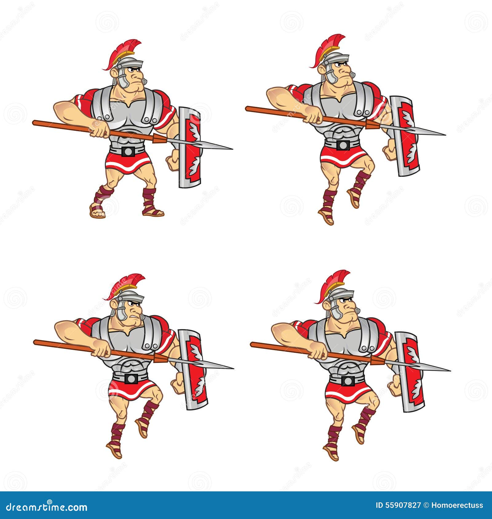 Roman Soldier Game Sprite stock vector. Illustration of element - 55907827
