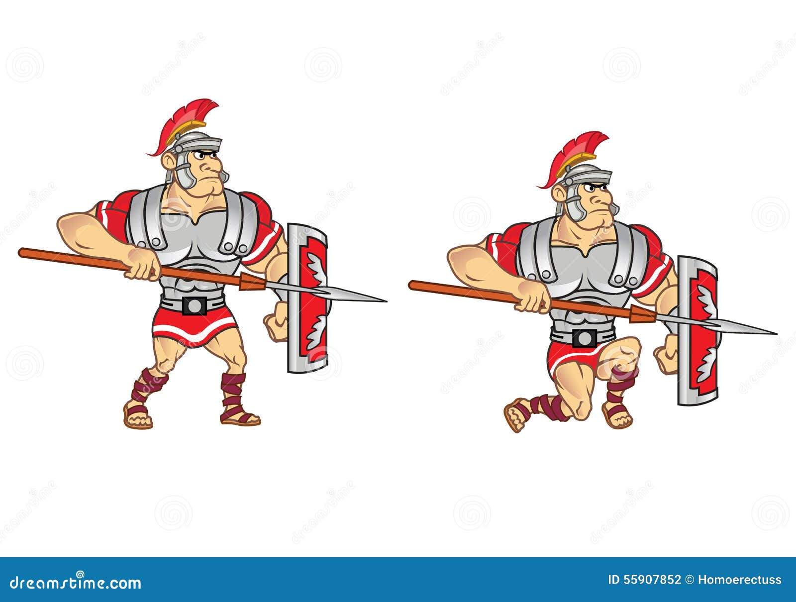 Roman Soldier Blow War Horn Vector Illustration | CartoonDealer.com ...