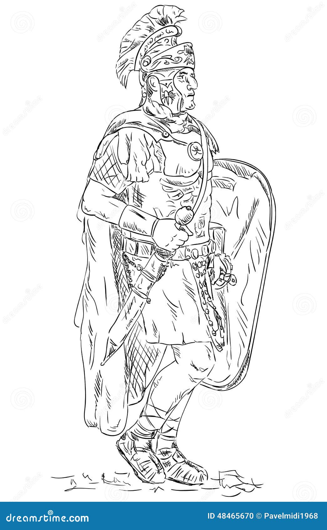 Roman soldier, legionnaire stock vector. Illustration of legionnaire ...