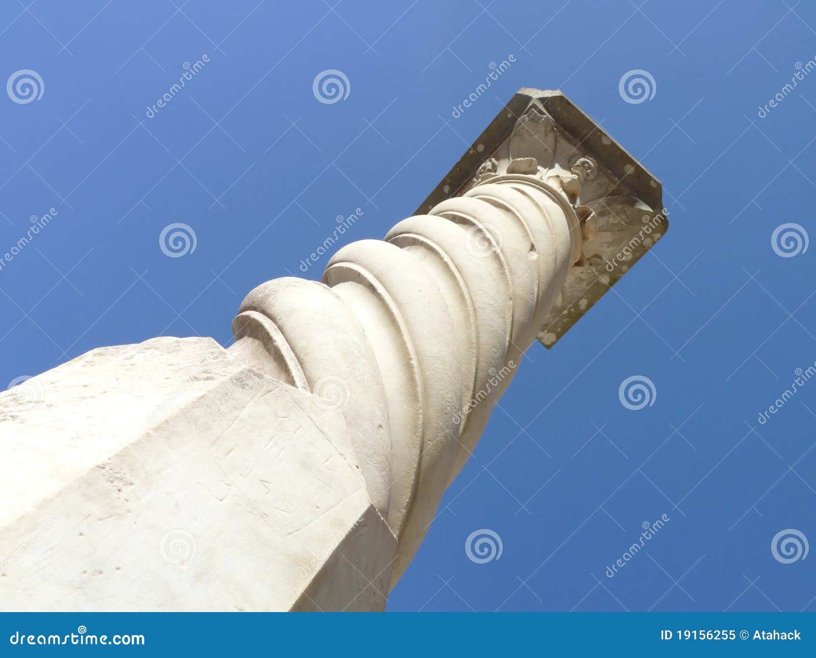 Roman Spiral Column from a Ruin Stock Image - Image of antique ...
