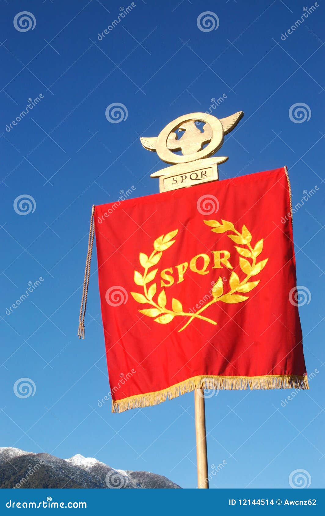 Roman standard stock photo. Image of material, identity - 12144514