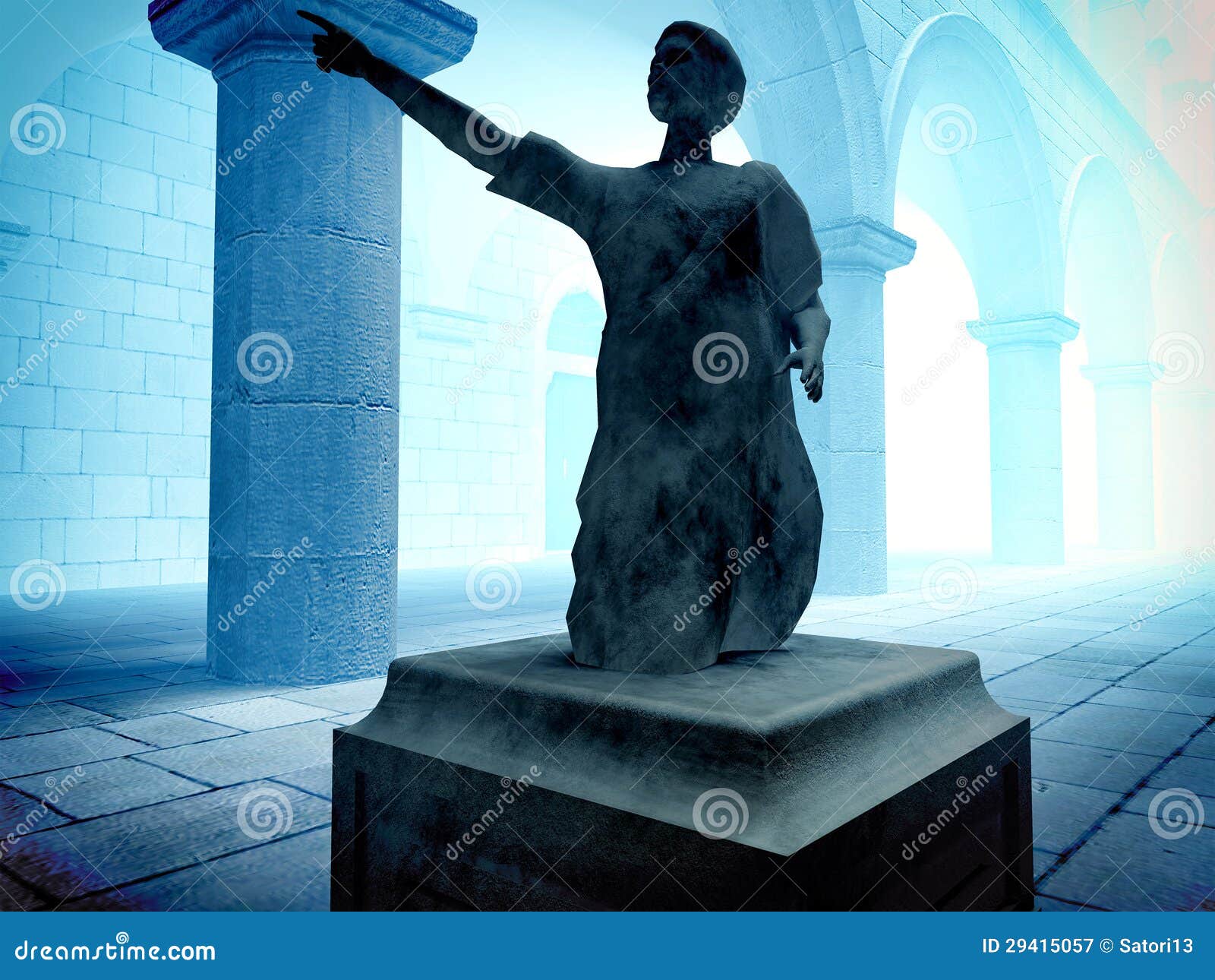 Roman statatue of senator stock illustration. Illustration of imperator ...