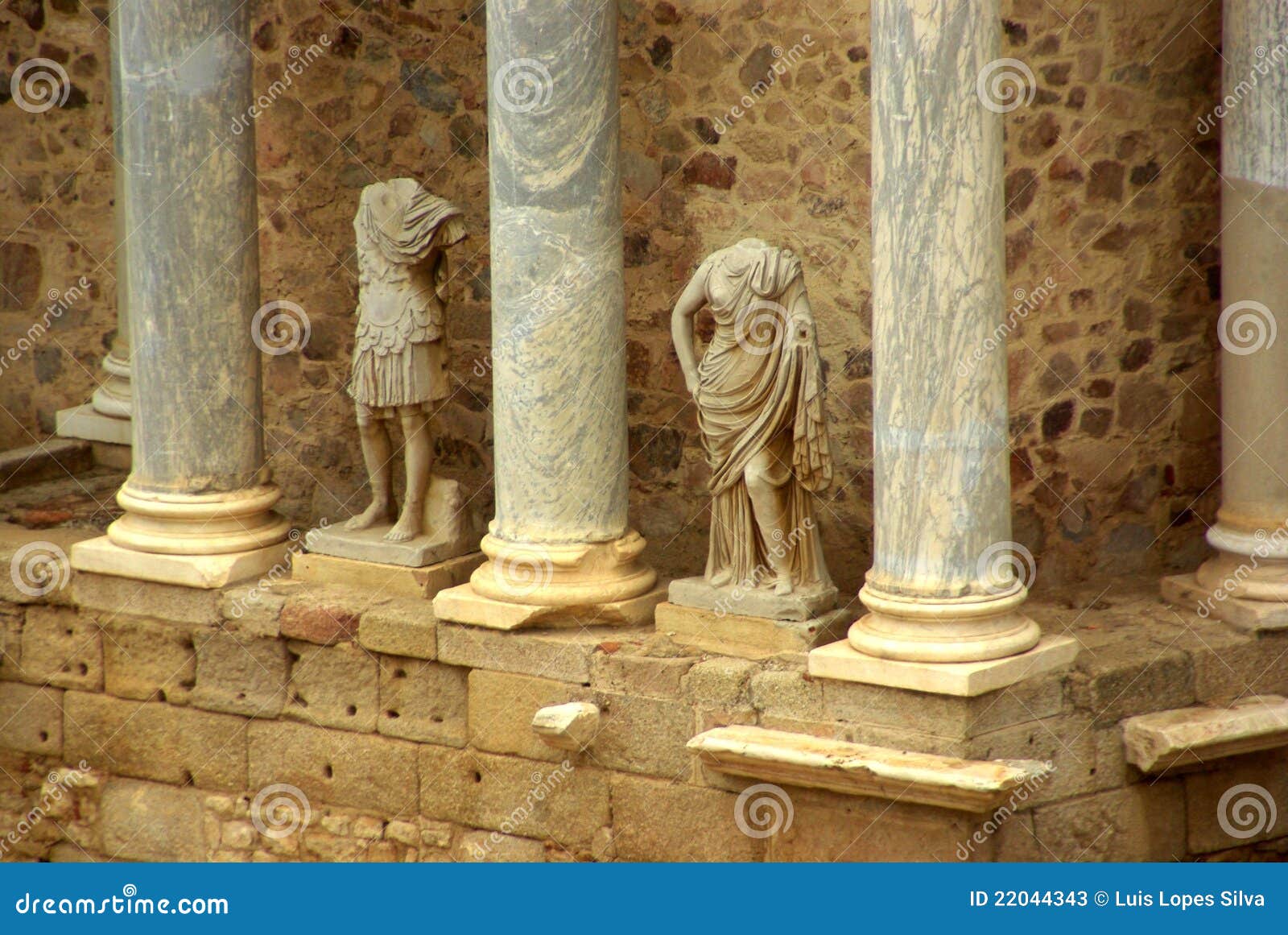 Roman statues stock image. Image of travel, spain, theatre - 22044343