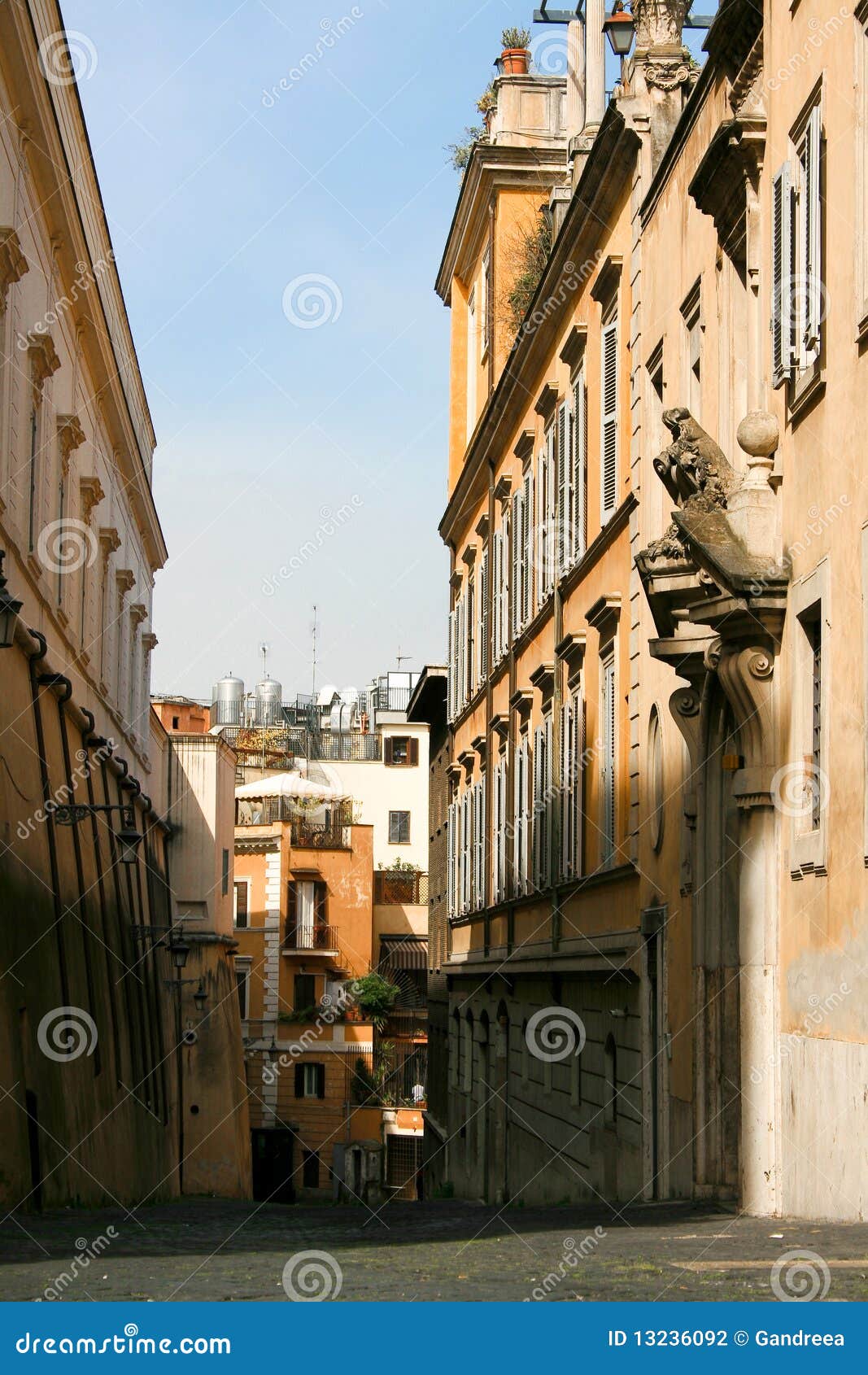 Roman street stock photo. Image of blue, street, city - 13236092