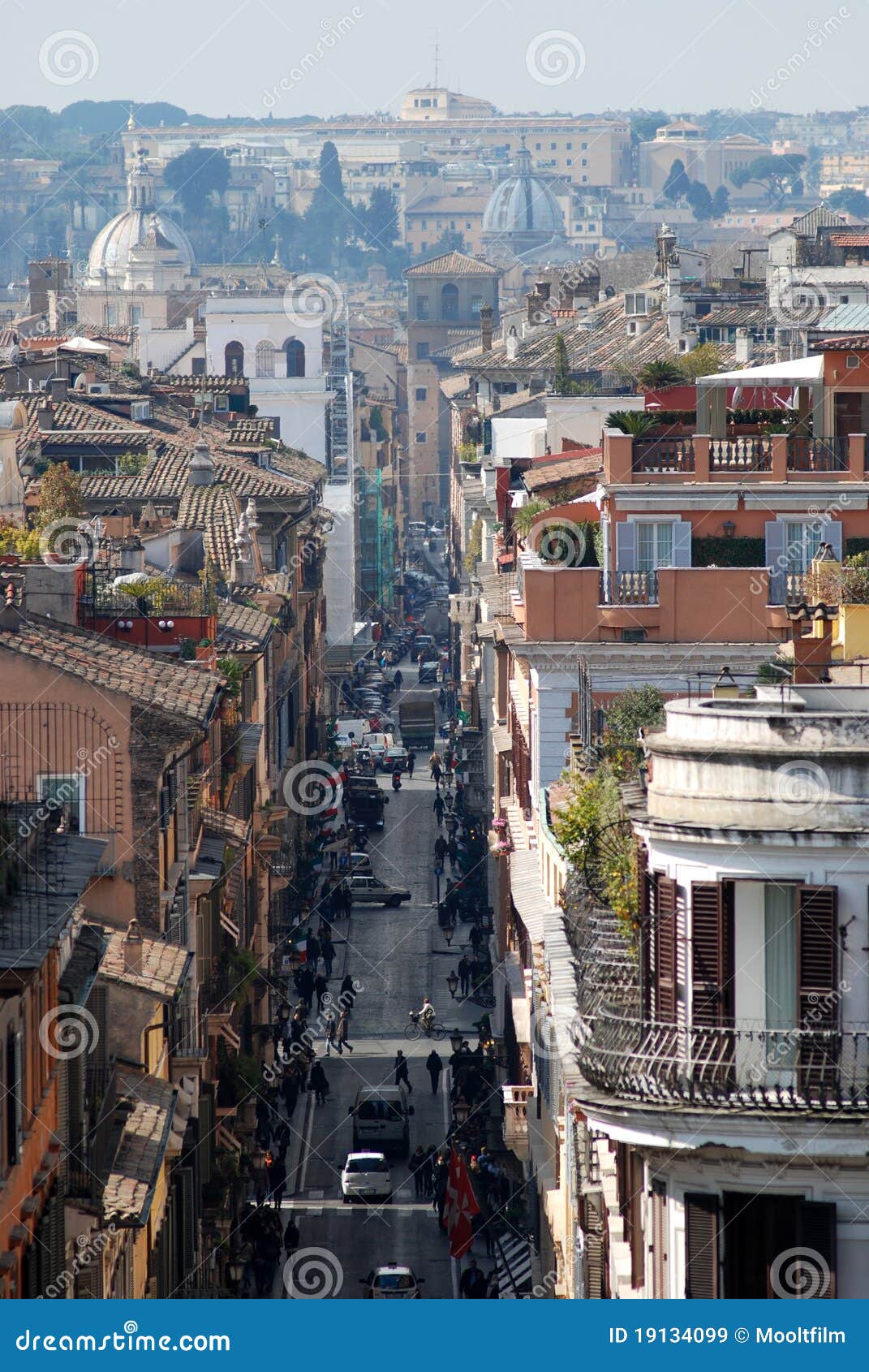 Roman Street in Perspective Stock Image - Image of rome, life: 19134099