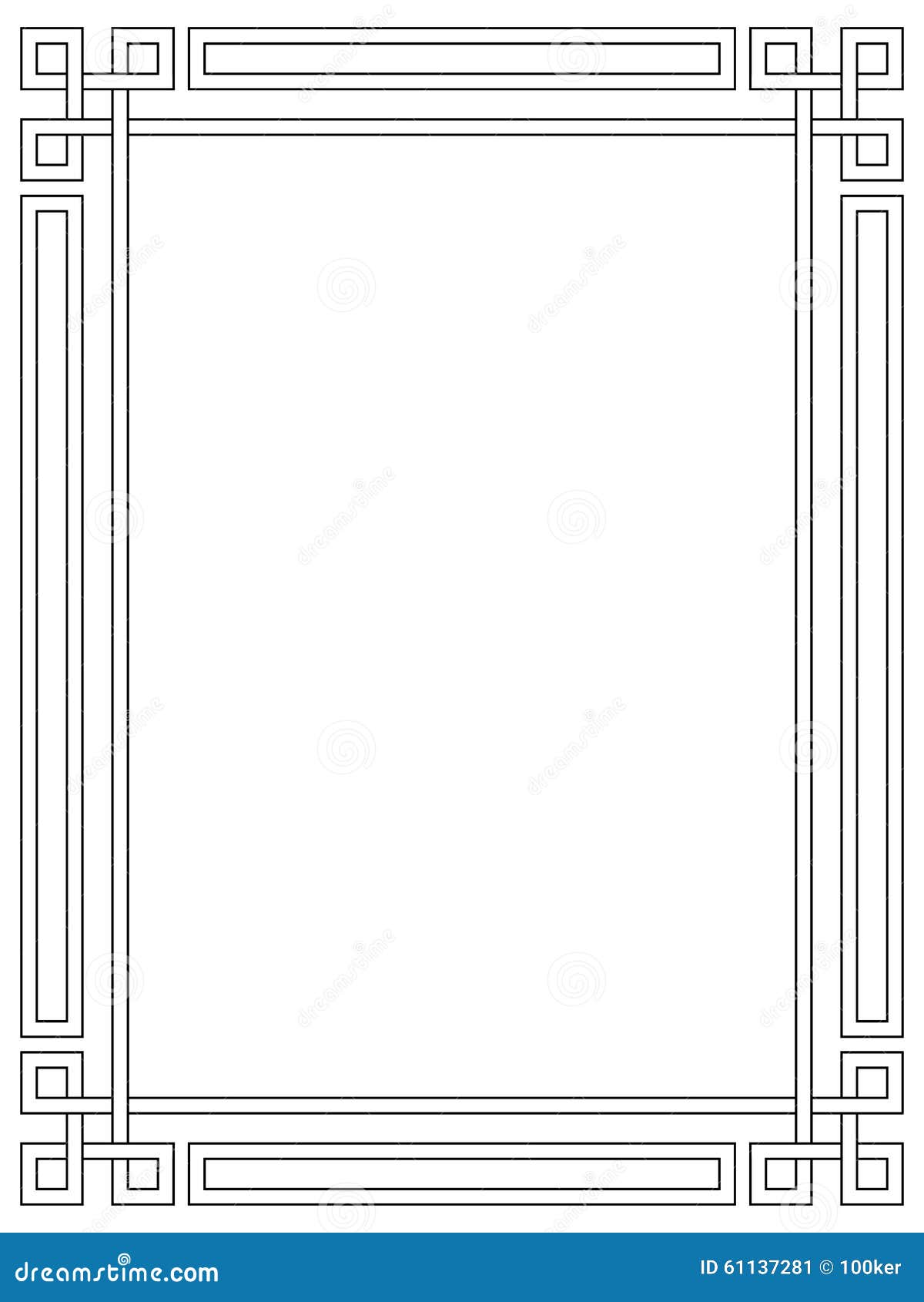 Roman Style Black Ornamental Decorative Frame Stock Vector ...