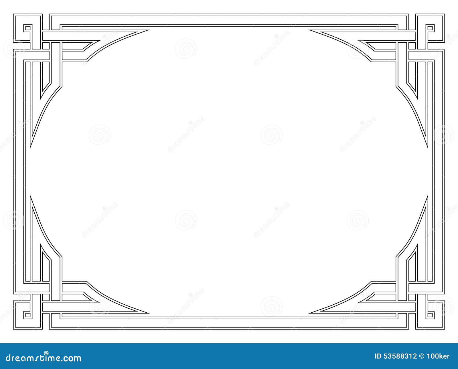 Roman Style Black Ornamental Decorative Frame Stock Vector ...